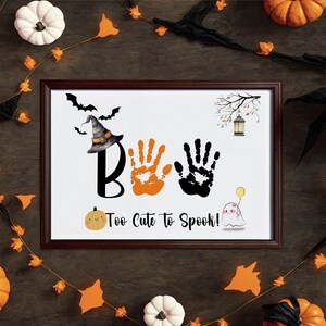 Halloween Handprint Printable Art Bundle, Halloween Craft, Printable ...