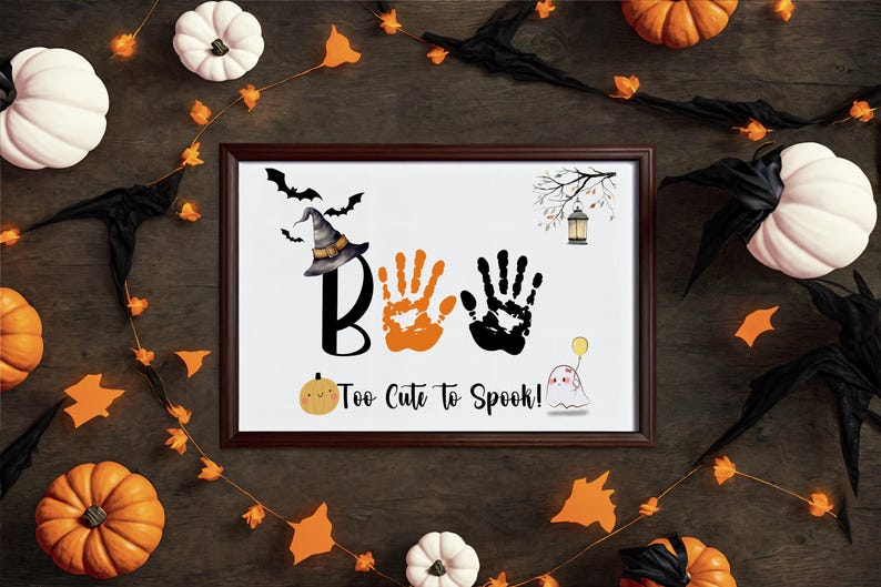 Halloween Handprint Printable Art Bundle, Halloween Craft, Printable ...