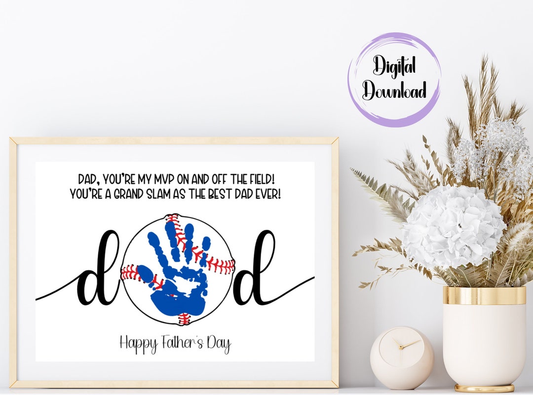 Father's Day Handprint Printable Gift, DIY Craft for Dad, Printable Dad ...