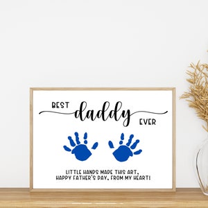 Father's Day Handprint Printable Gift, DIY Craft for Dad, Printable Dad ...