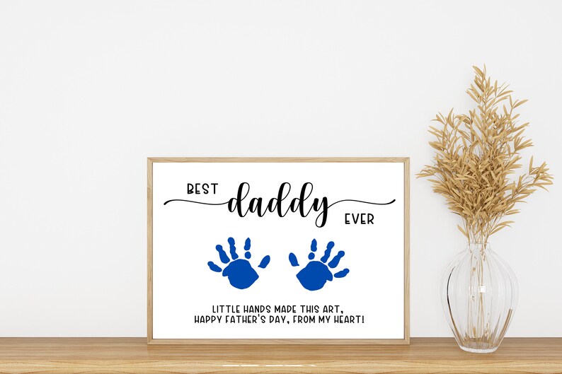 Father's Day Handprint Printable Gift, DIY Craft for Dad, Printable Dad ...