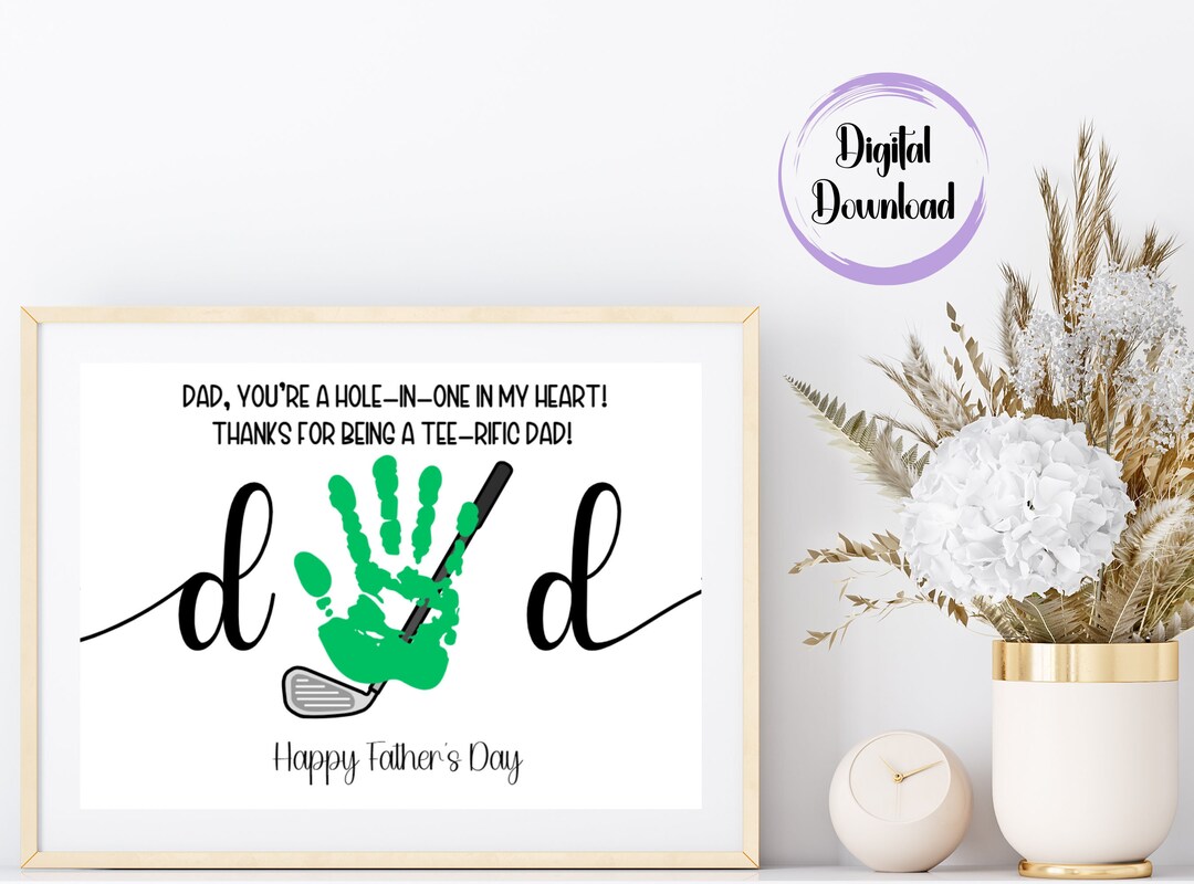 Father's Day Handprint Printable Gift, DIY Craft for Dad, Printable Dad ...