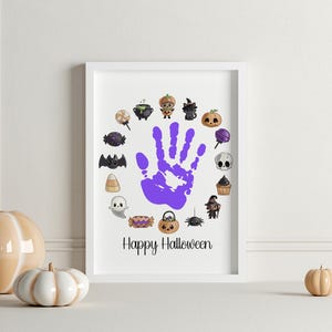 Halloween Handprint Printable Art Bundle, Halloween Craft, Printable ...