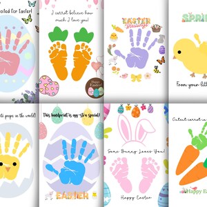Easter Spring Handprint Printable Art Bundle, Easter Craft, Printable ...