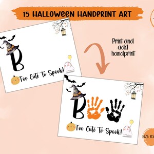 Halloween Handprint Printable Art Bundle, Halloween Craft, Printable ...