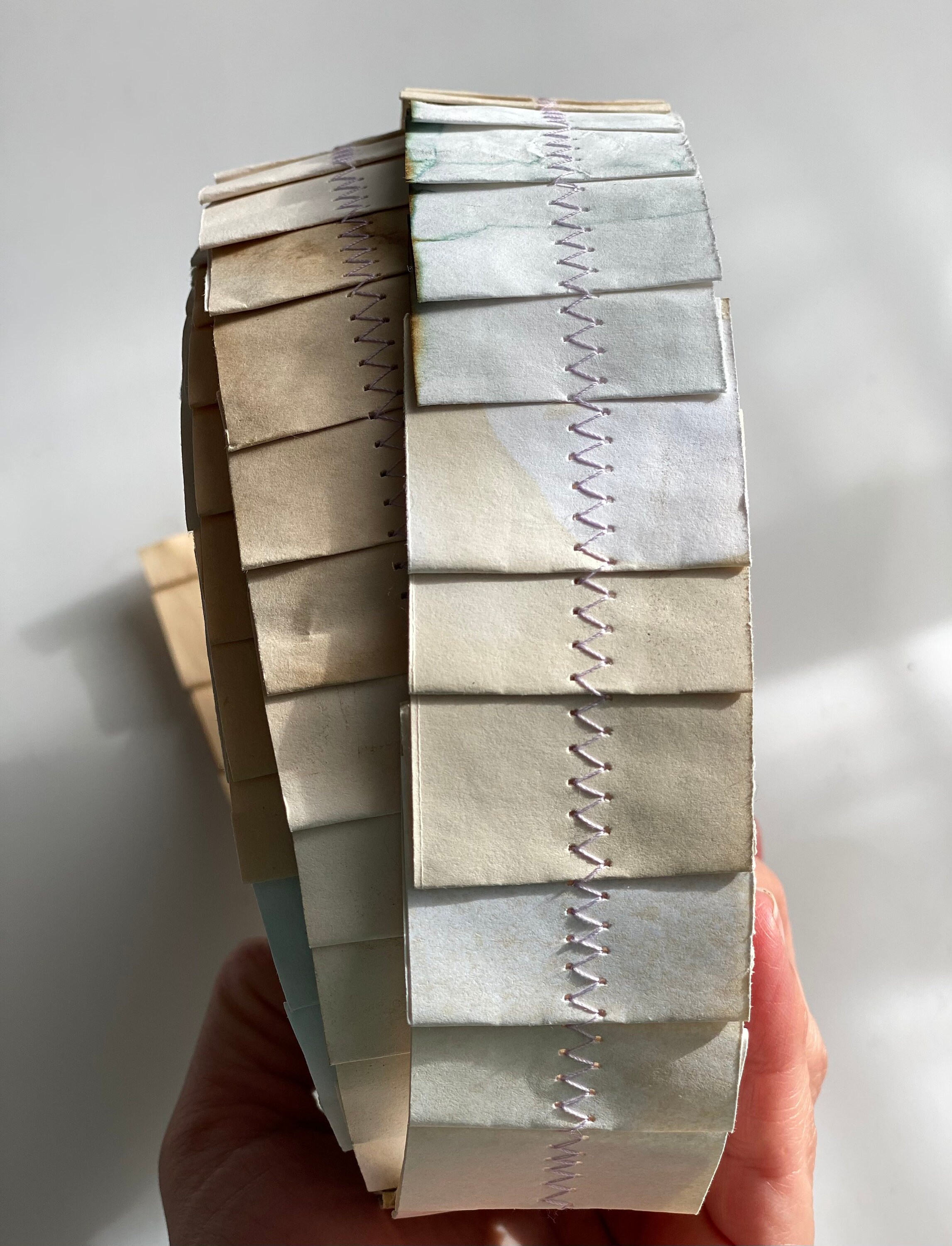 Dyed Stitched Paper Ruffles 2 Junk Journalpaper Ruffle - Etsy