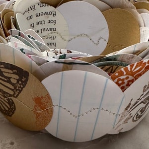 Hand Stitched Paper Circle Ruffles: Mixed Media Junk Journal Supply - Etsy