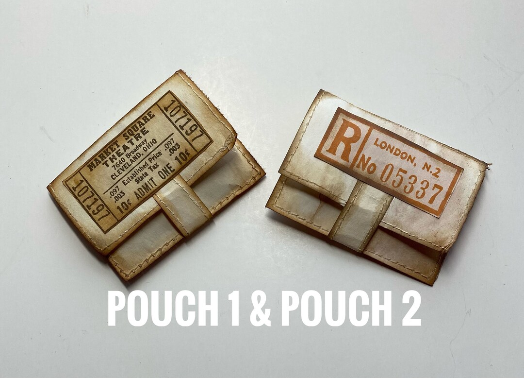 Stamped Ticket Pouch 1, Paper Tickets, Unique Tickets, Junk Journal ...