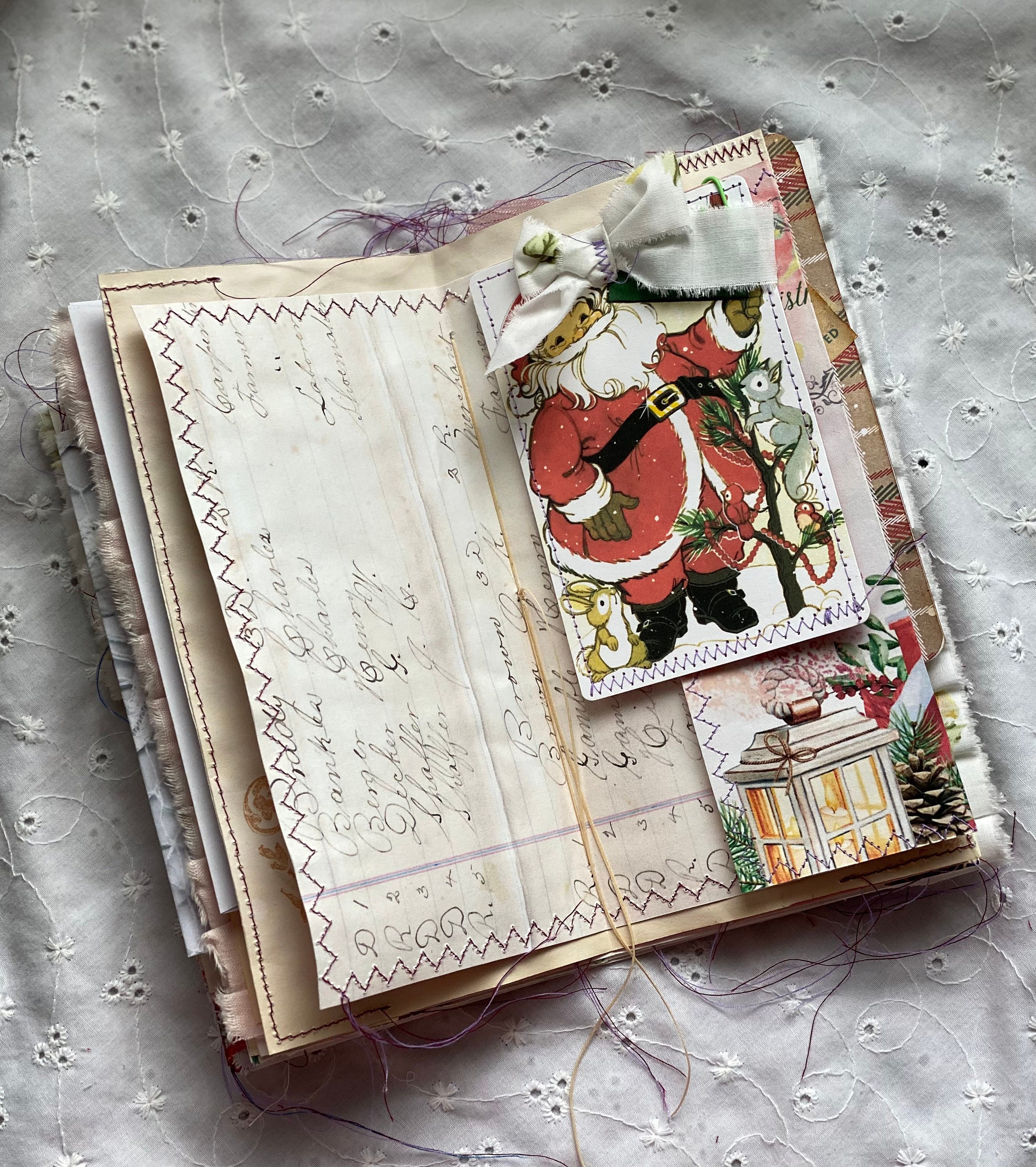 Christmas Rose Travelers Notebook Christmas Journal - Etsy