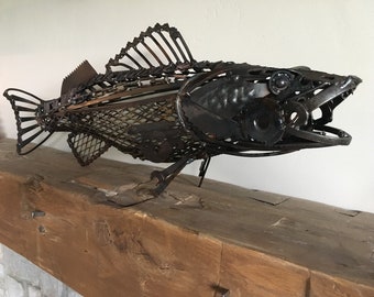 Walleye metal art | Etsy