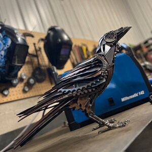 Miller, Rusty Raven Sculpture - Etsy