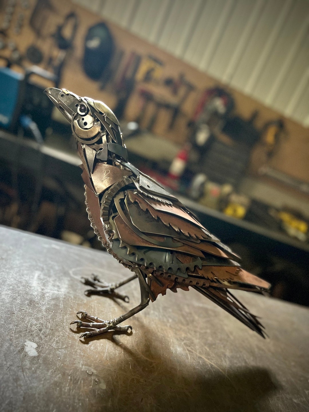 Miller, Rusty Raven Sculpture - Etsy
