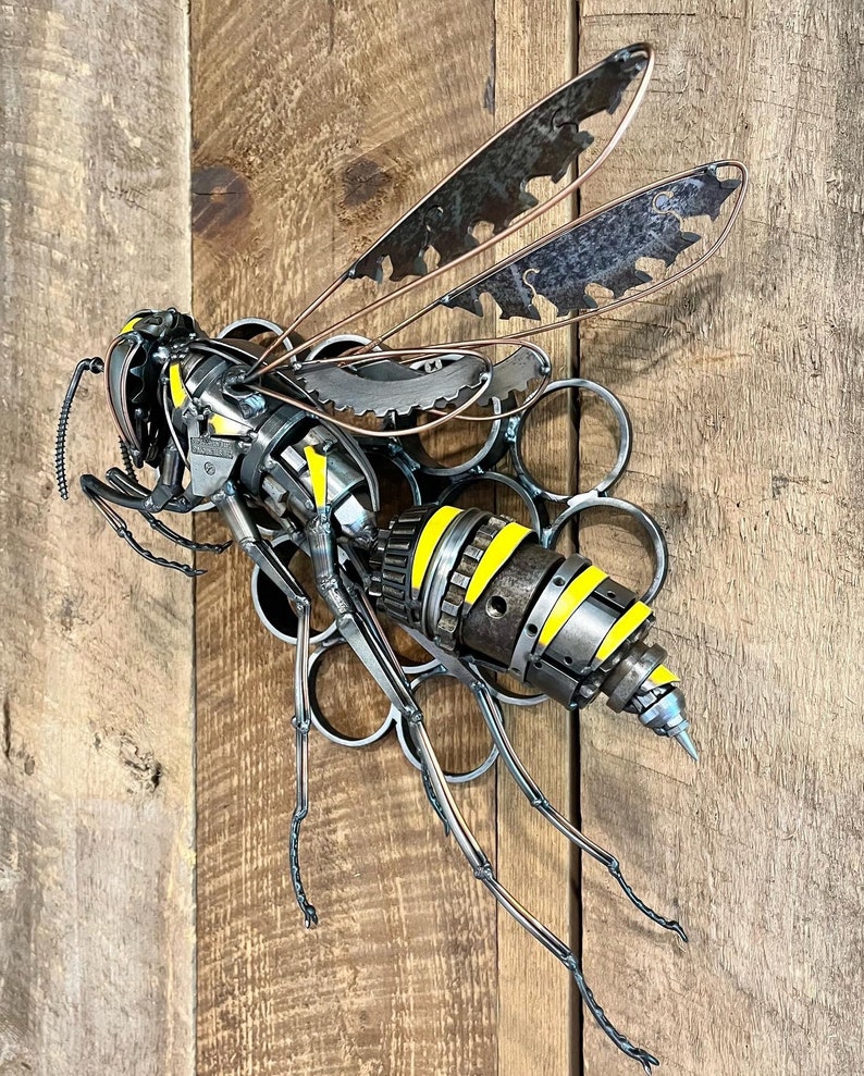 Flying Paper Wasp Metal Sculpture. - Etsy