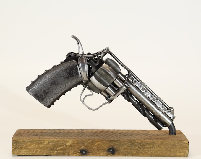 Scrap Metal Revolver Sculpture, 4 Barrel - Etsy