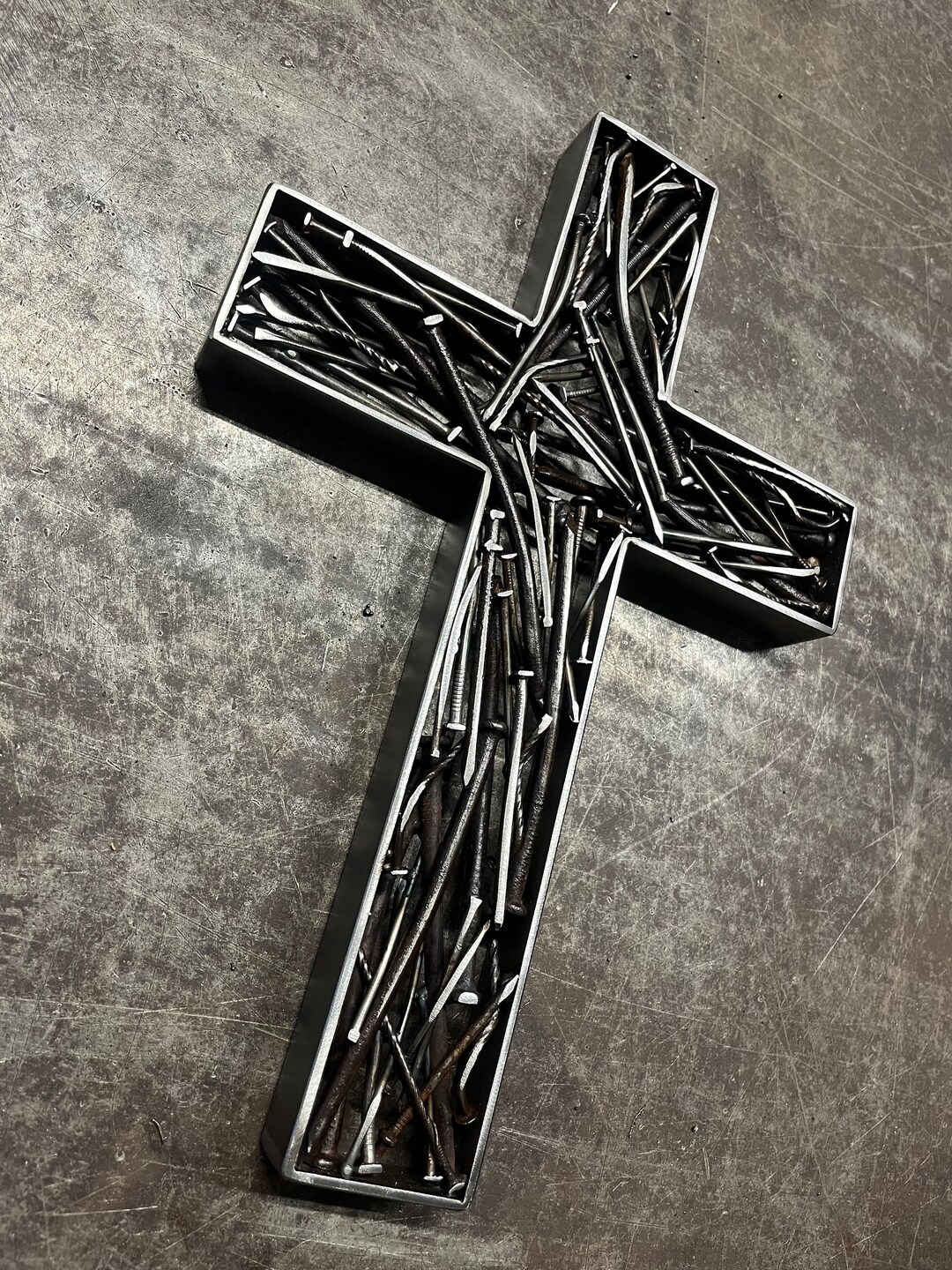 Metal Cross Sculpture - Etsy