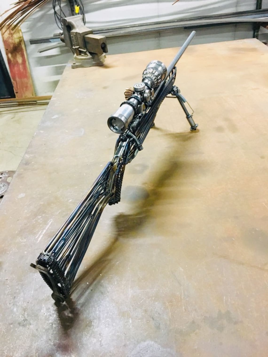 Rifle Replica Scrap Metal Sculpture Made to order. | Etsy