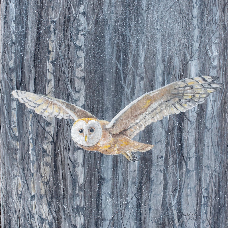 Birch Tree Owl - Etsy