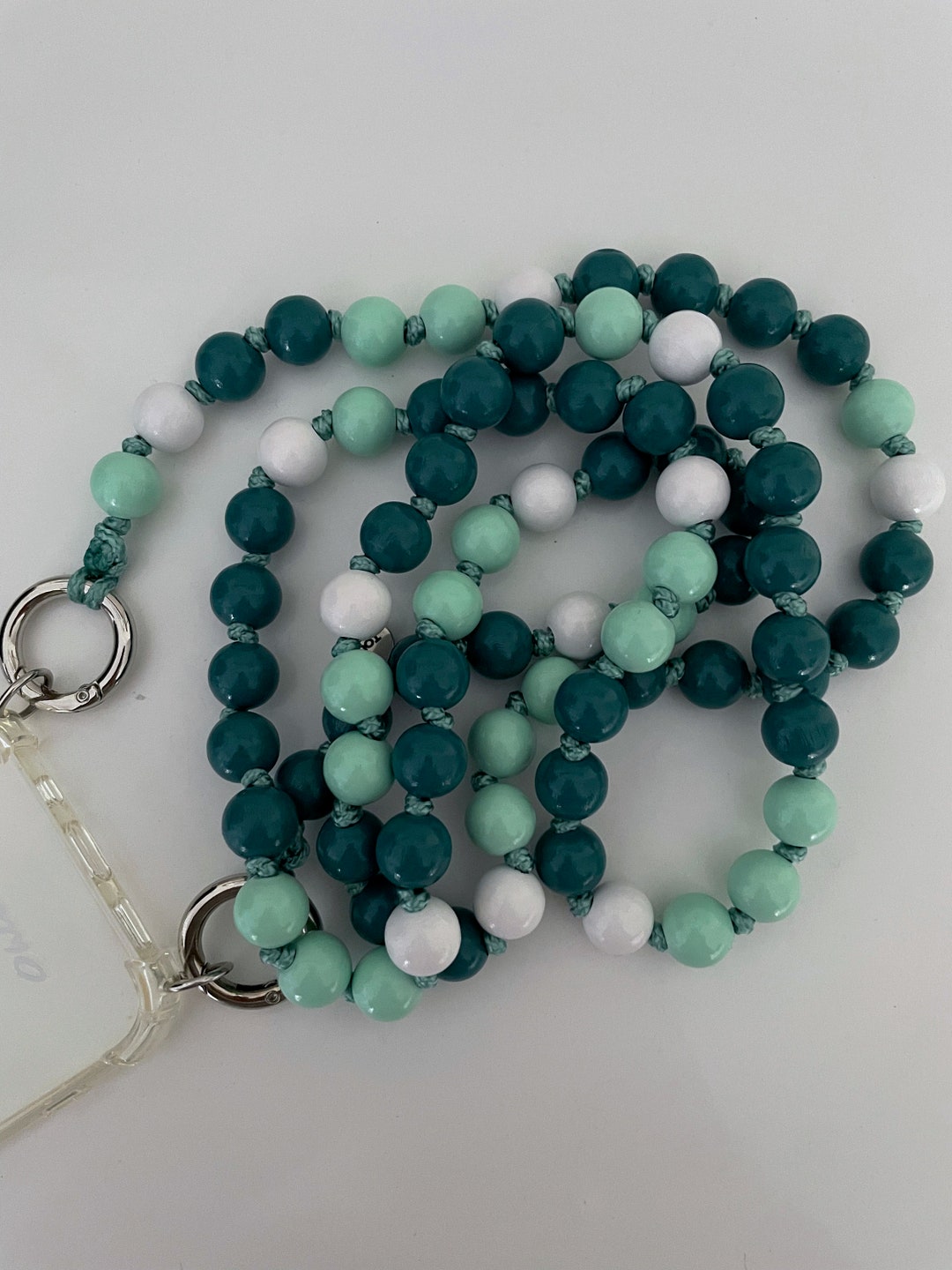 Mobile Phone Chain BOTANIC Made of Wooden Beads, Crossbody, Phone Charm ...