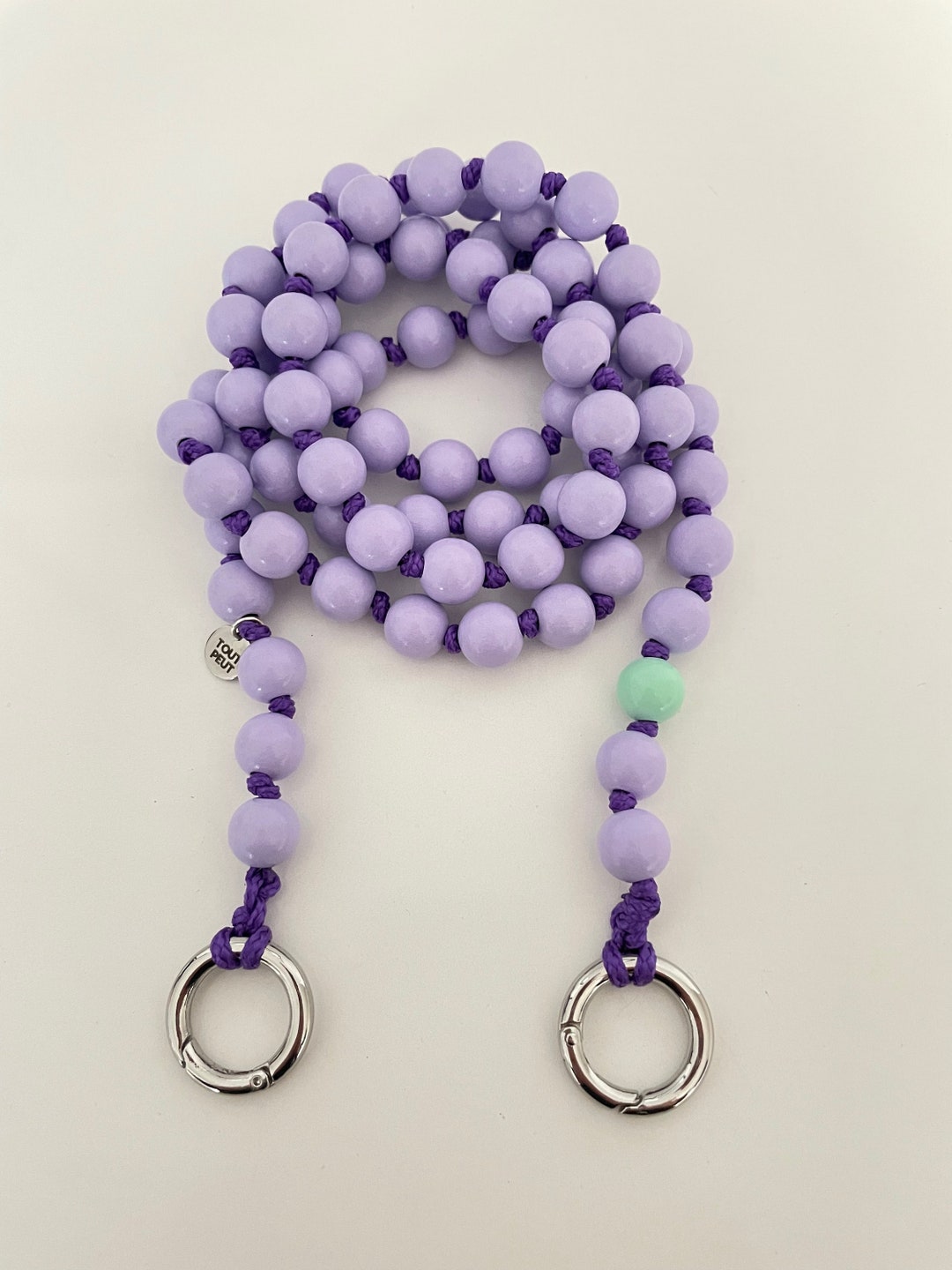 Mobile Phone Chain VIO Made of Wooden Beads, Crossbody, Phone Charm ...