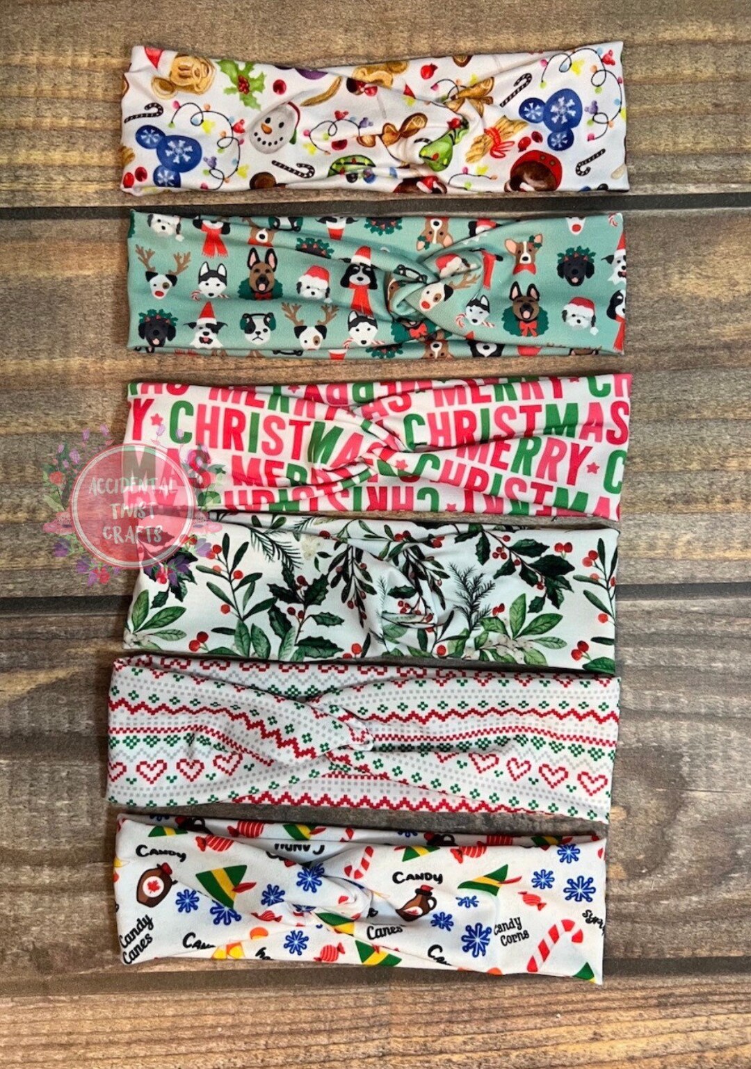 Merry Christmas Holiday Headband, Elf Knotted Headband, Christmas ...