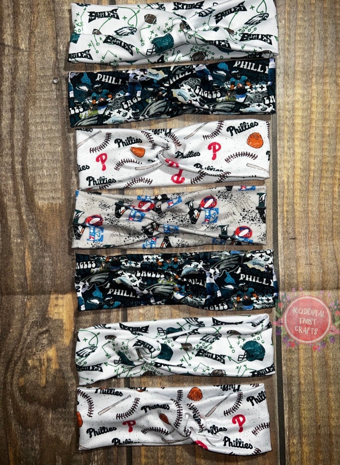 Phillies Baseball and Eagles Football Knotted Headband, Philadelphia ...