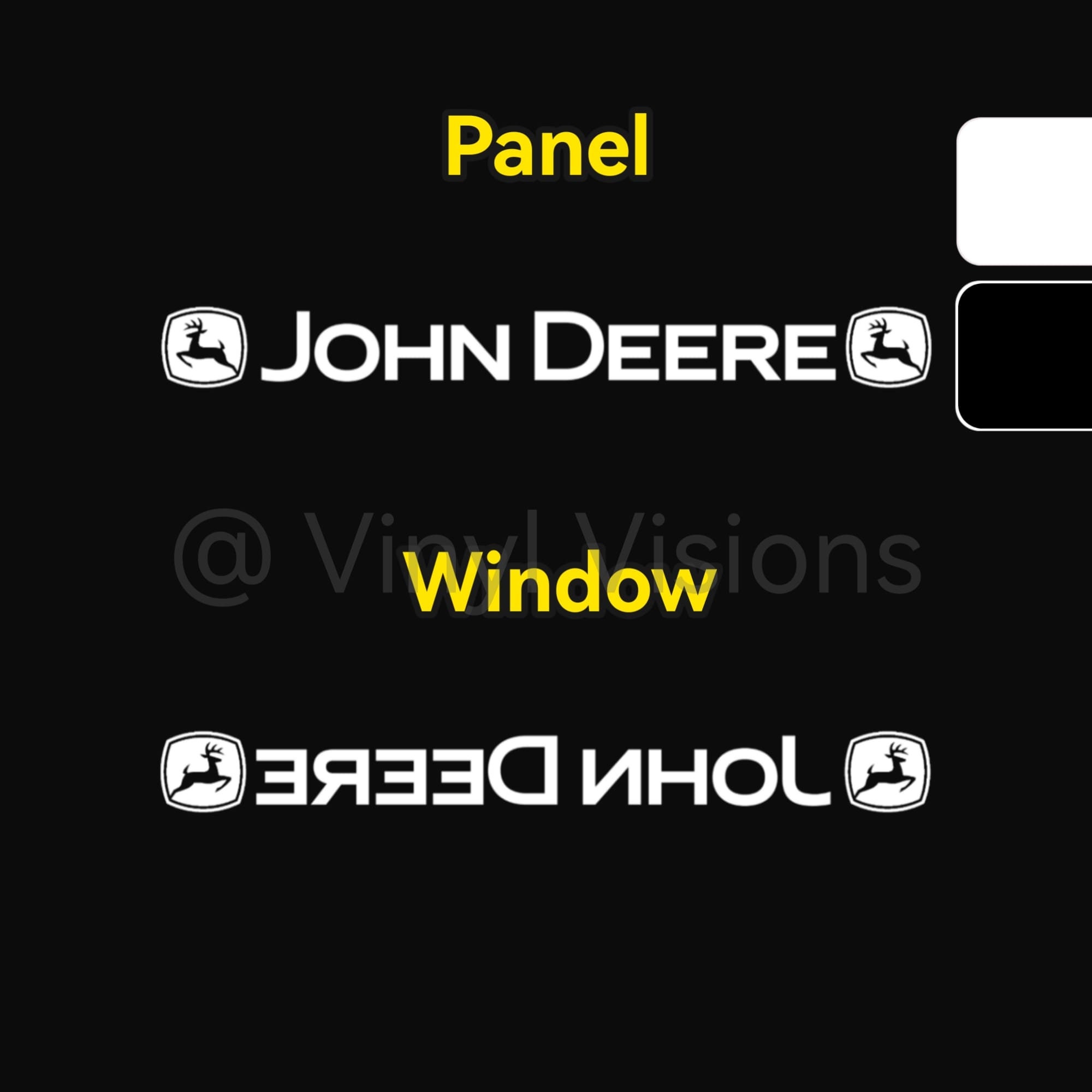 John Deere Window Decal Permanent Tractor Decal - Etsy