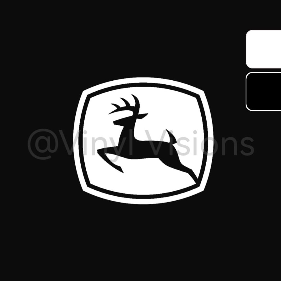 John Deere Badge Window Decal Permanent Tractor Decal - Etsy