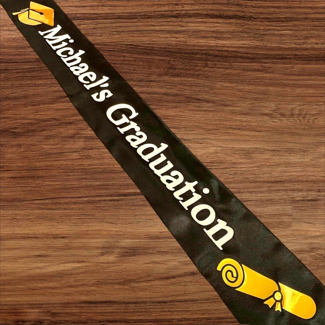 Personalized Graduation Sashes, Graduation Party Gift Custom Name Sash - Etsy