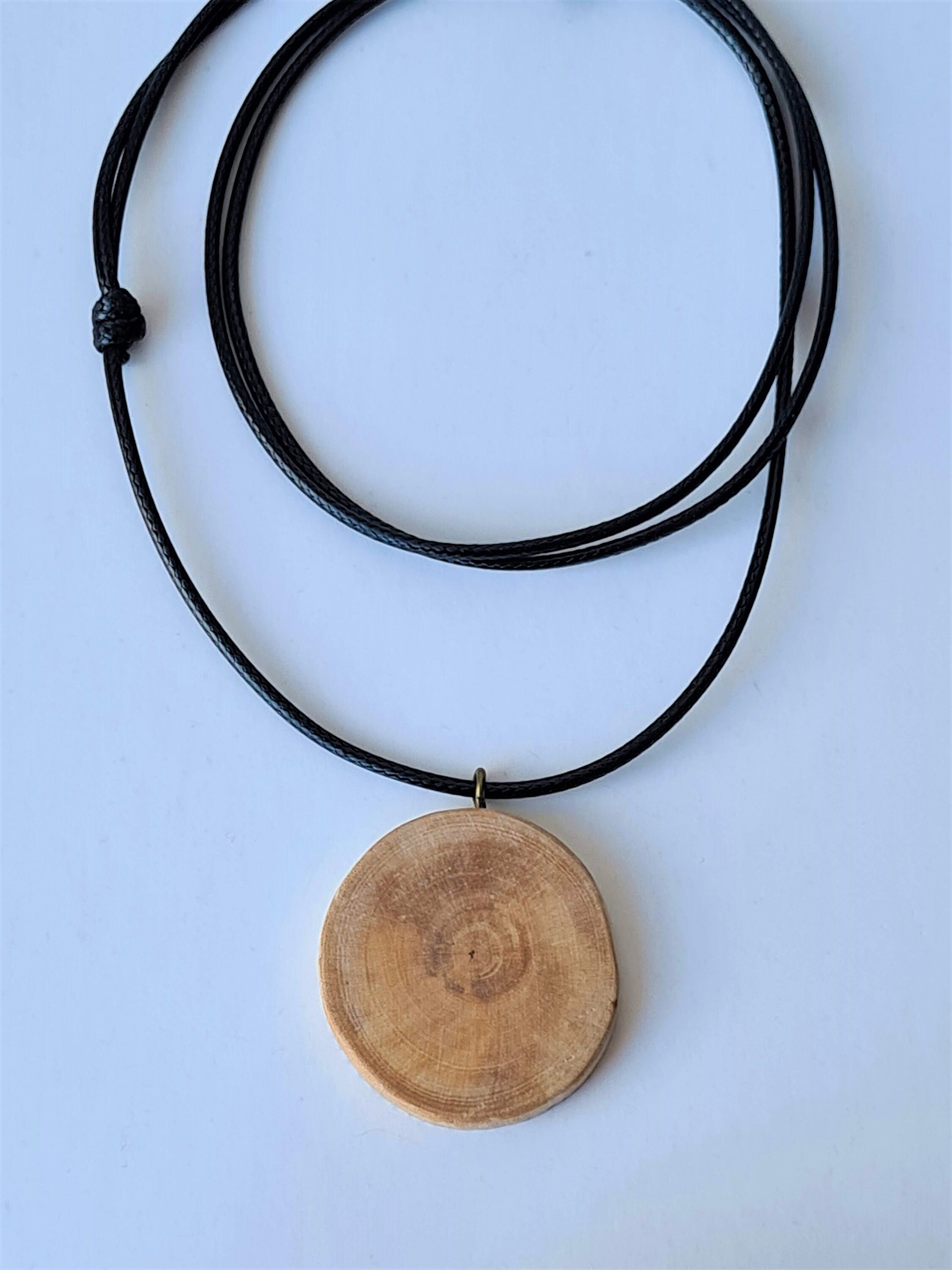 Wood Necklace. Shaman Amulet. Pagan Jewelry. Pyrography Pendant. Wood ...