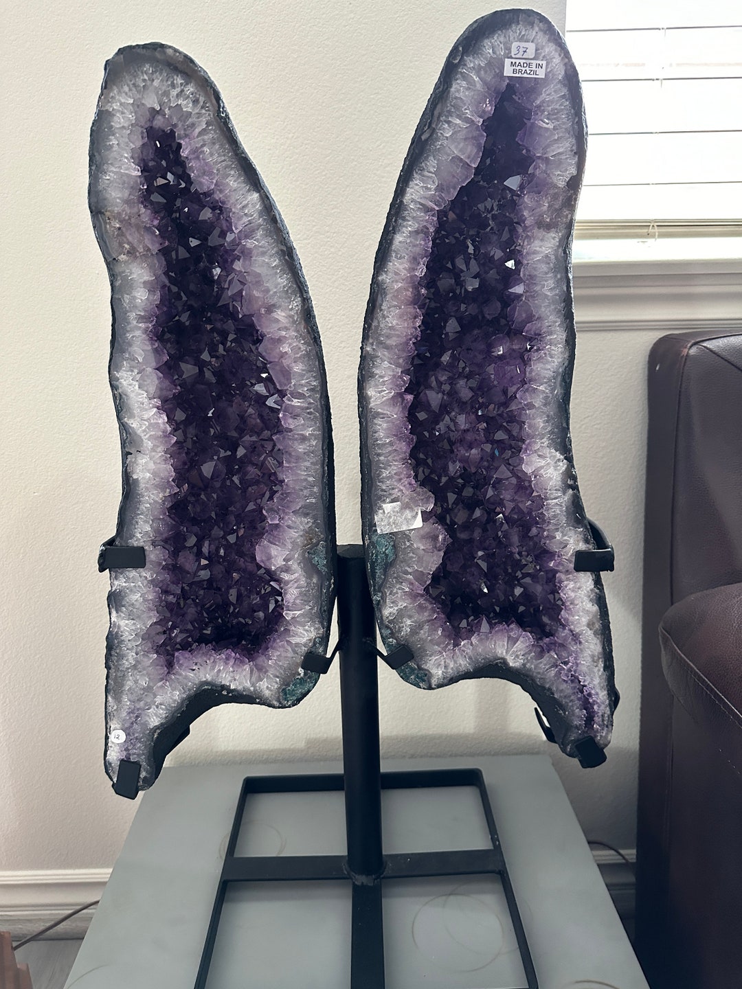 Large Amethyst Angel Wings, Crystal Wings From Minas Brazil - Etsy