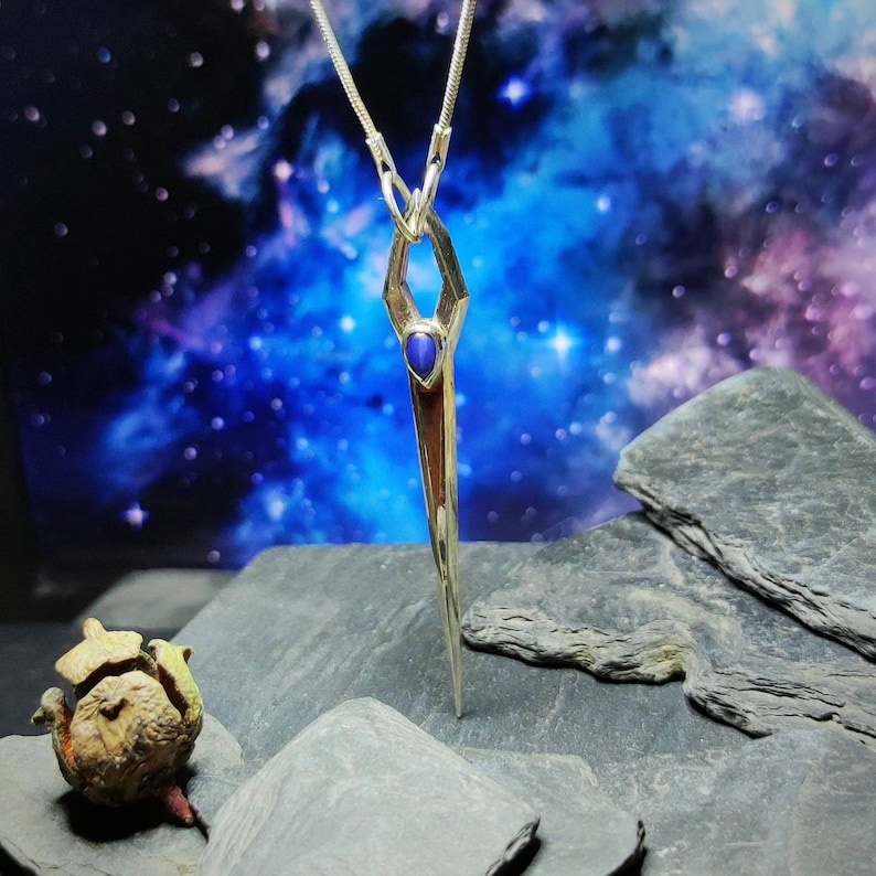Forged Star, Silver and Blue Star Sapphire: "shaula" of Scorpio - Etsy