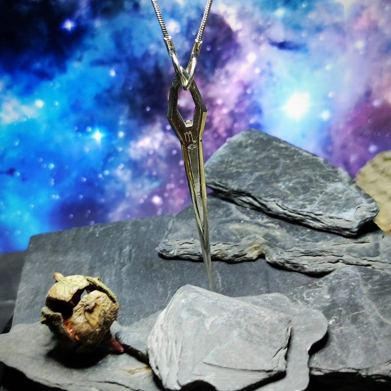Forged Star, Silver and Blue Star Sapphire: "shaula" of Scorpio - Etsy