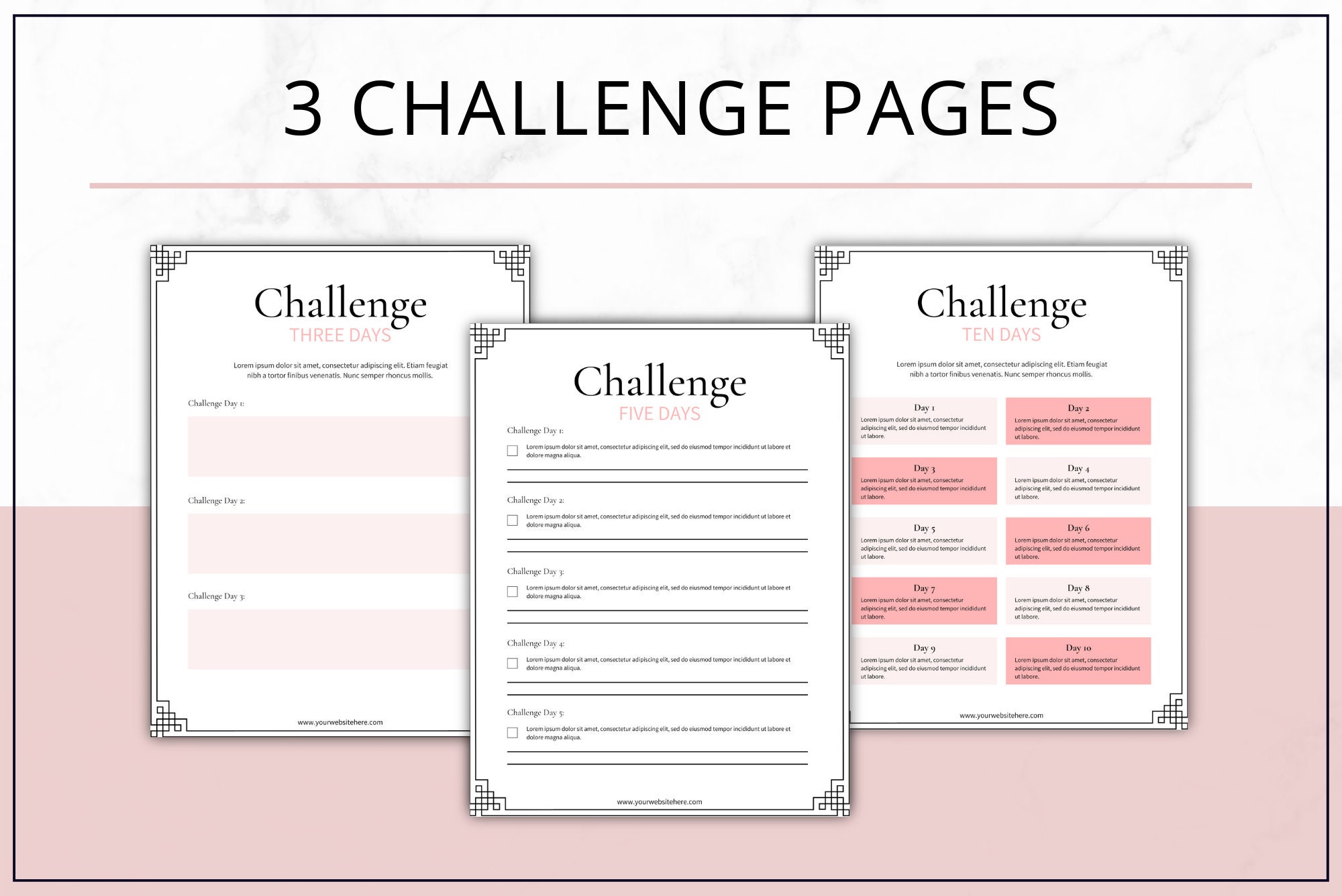 Challenge Template Lead Magnet workbook template freebie | Etsy