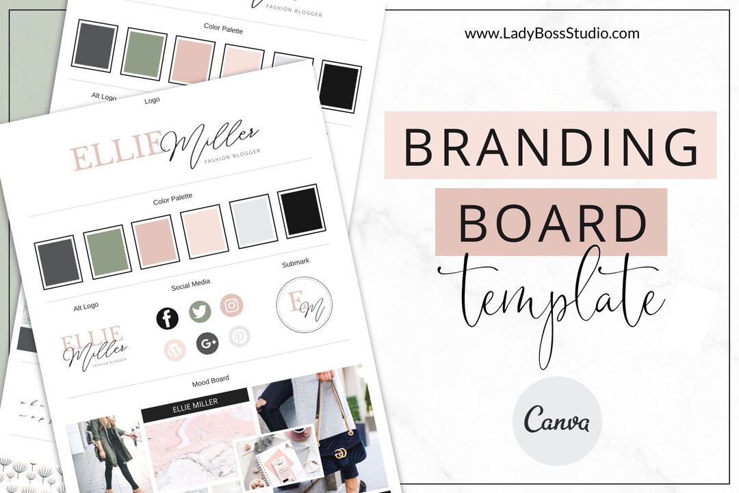 Branding Board Template , Brand Board , Branding Logo Designer , Brand ...