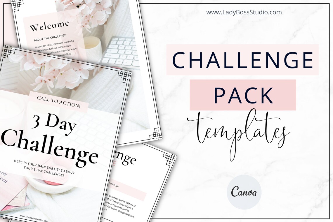 Challenge Template Lead Magnet Workbook Template Freebie | Etsy