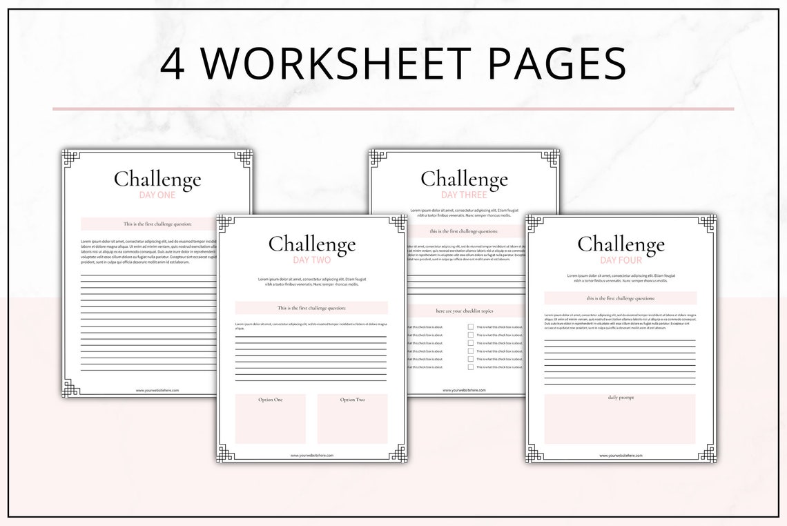 Challenge Template Lead Magnet Workbook Template Freebie | Etsy