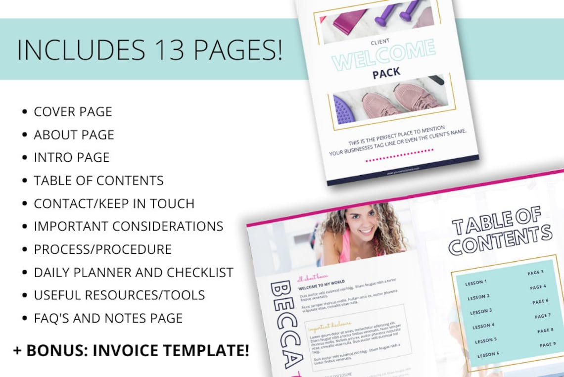 Ebook Template Client Welcome Pack Workbook Template Canva - Etsy