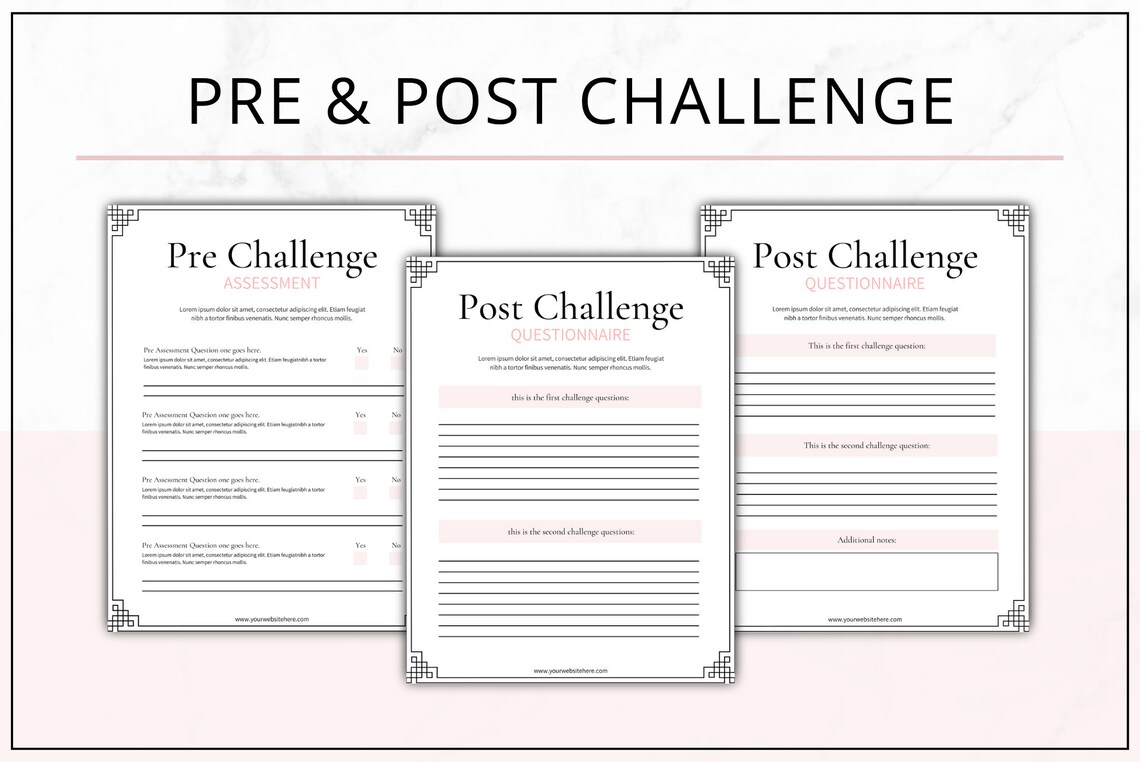 Challenge Template Lead Magnet Workbook Template Freebie | Etsy