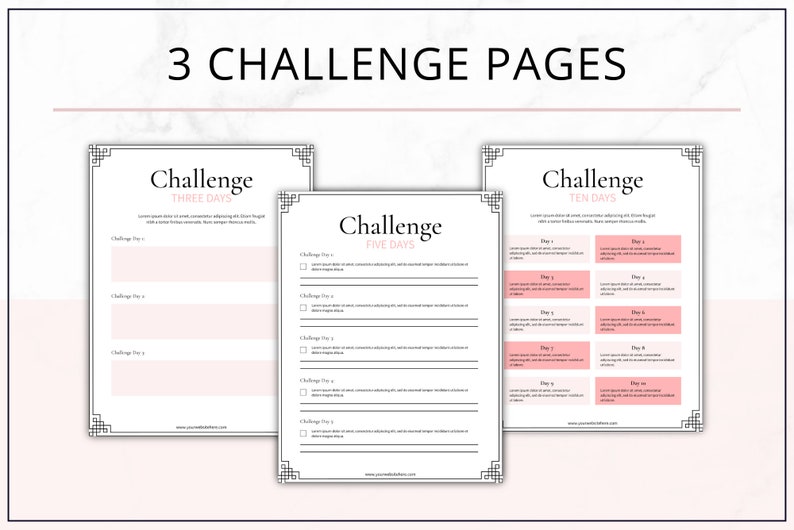 Challenge Template Lead Magnet Workbook Template Freebie | Etsy