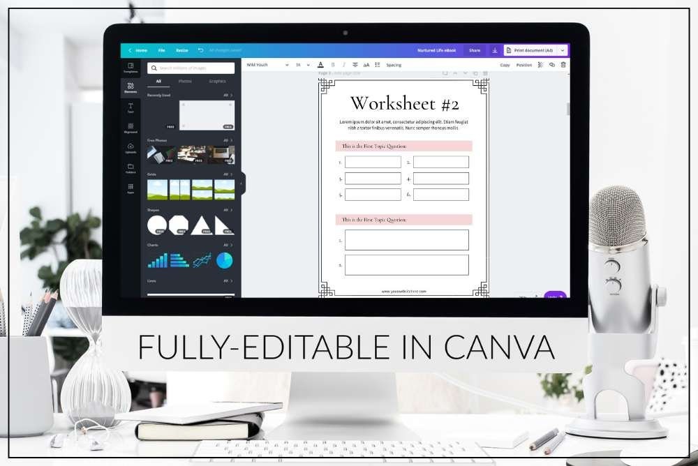 EBook Template Lead Magnet workbook template freebie canva | Etsy