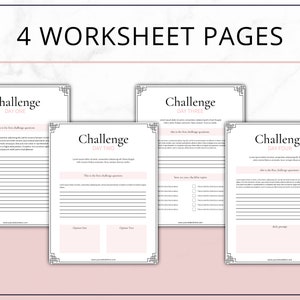 Challenge Template Lead Magnet workbook template freebie | Etsy