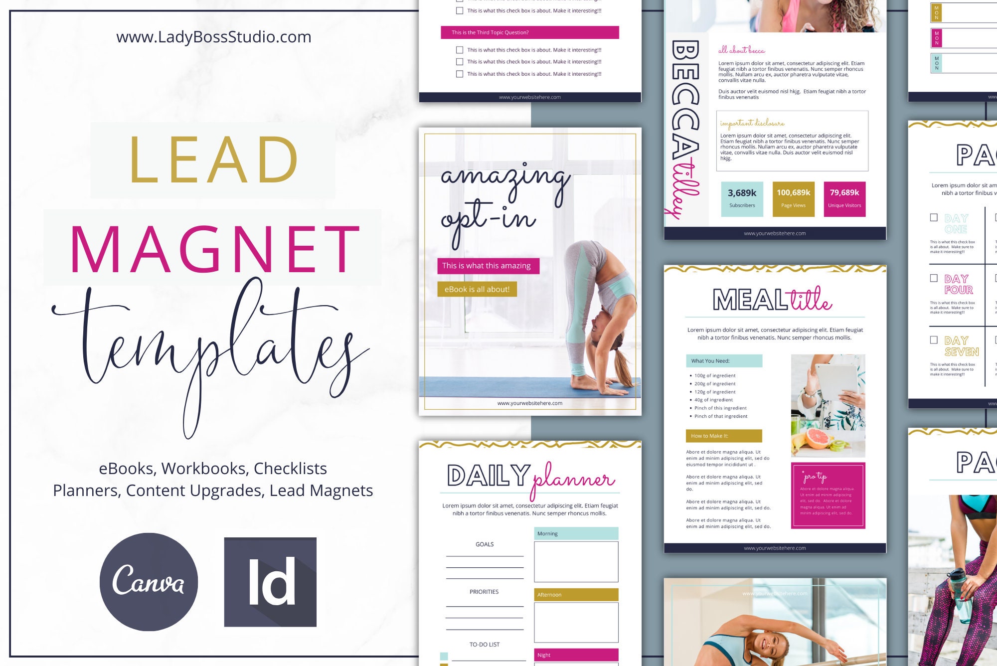 Bundle Lead Magnet Templates Social Media Templates - Etsy