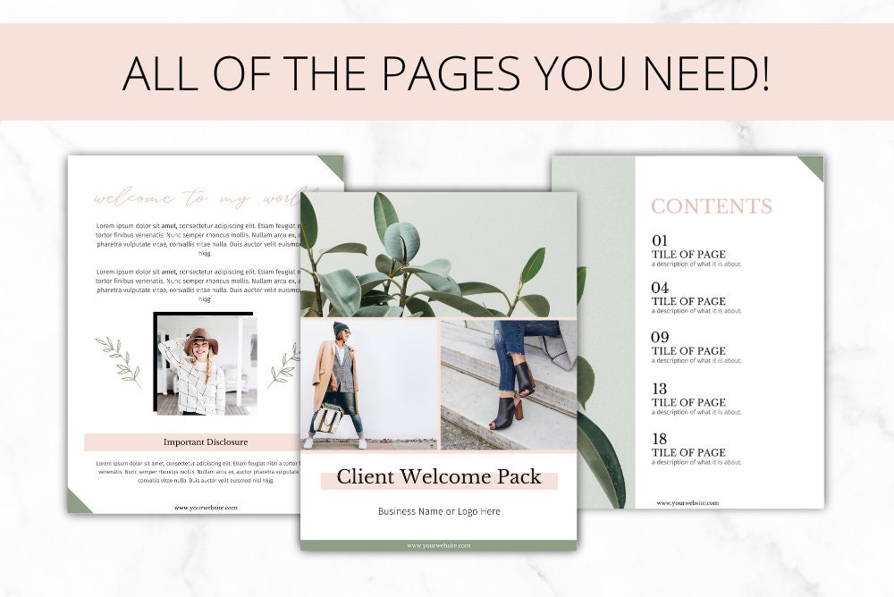 Ebook Template Client Welcome Pack Workbook Template Canva | Etsy