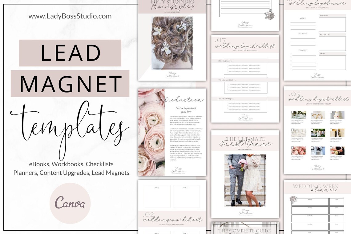EBook Template Lead Magnet workbook template freebie canva | Etsy