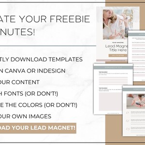 Lead Magnet, Workbook Template, Freebie, Canva Template, Canva Workbook Template, Worksheet ...