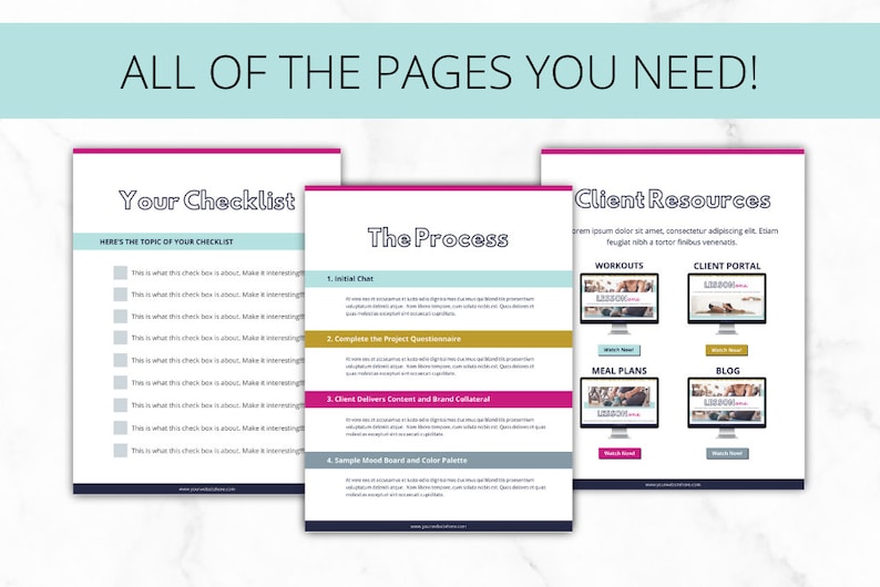 Ebook Template Client Welcome Pack Workbook Template Canva - Etsy