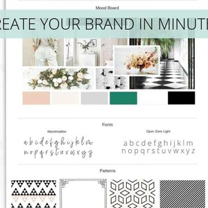 Branding Board Template , Brand Board , Branding Logo Designer , Brand ...