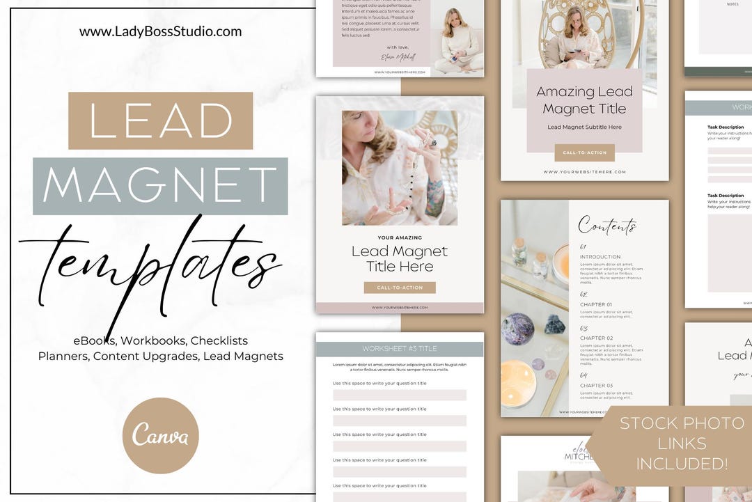 Lead Magnet, Workbook Template, Freebie, Canva Template, Canva Workbook ...