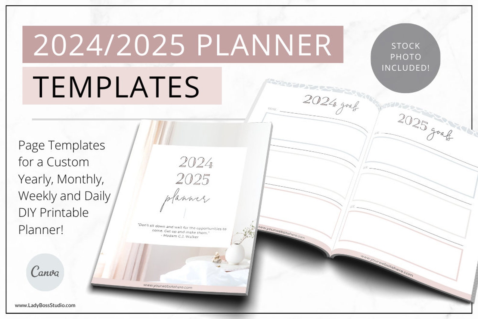 Canva Planner Template, Canva Template, DIY Planner Template, Canva ...