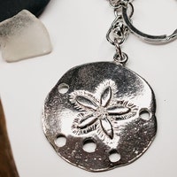 Sand Dollar Keychain SMALL Copper Sand Dollar Keyring Charm Keychain ...
